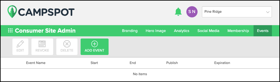 How To: Manage Events on Consumer Site